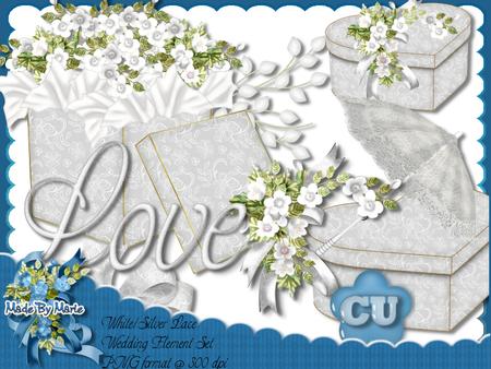 White/silver Lace Wedding Elements - CUP460675_1294 | Craftsuprint