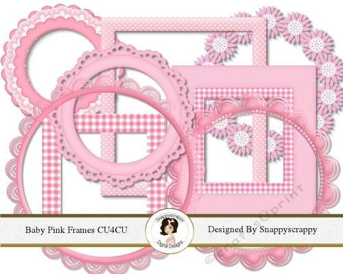 Baby Pink Frames Set CU4CU - CUP767623_1294 | Craftsuprint