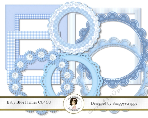 Baby Blue Frames Set - CU4CU - CUP767625_1294 | Craftsuprint