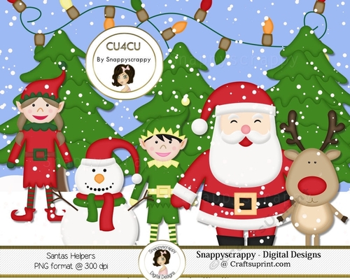 Santas Helpers Clipart - CU4CU - CUP824830_1294 | Craftsuprint