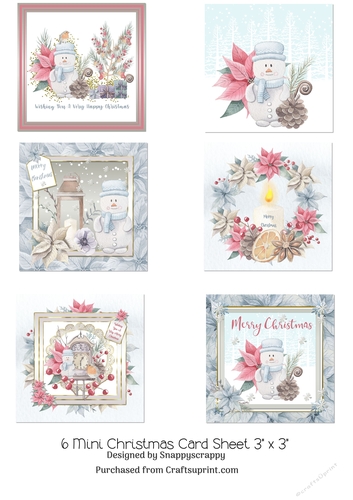 Christmas Mini Card Set - CUP923264_1294 | Craftsuprint