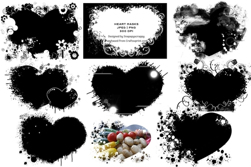 Heart Masks Set - CUP965639_1294 | Craftsuprint
