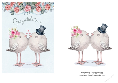 Congratulations Cute Wedding Card - CUP974854_1294 | Craftsuprint