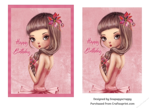 Birthday Girl Topper/Card Front - CUP977789_1294 | Craftsuprint