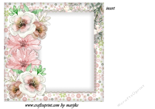 Vintage Wonderful Flowers INSERT - CUP1022563_936 | Craftsuprint