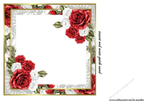 Quick Card Red Roses INSERT - CUP1041637_936 | Craftsuprint