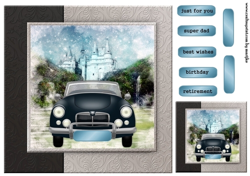 Male Card Topper Vintage Card - CUP1049203_936 | Craftsuprint