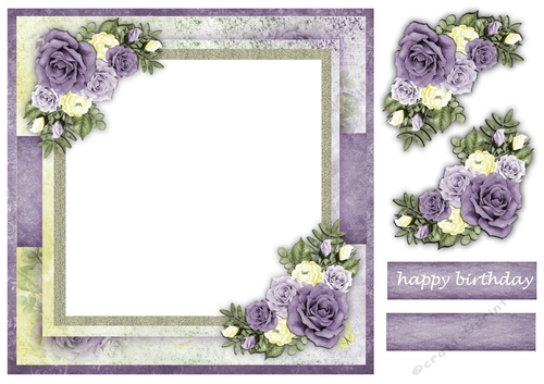 Topper / Insert Roses 3 - CUP1083027_936 | Craftsuprint