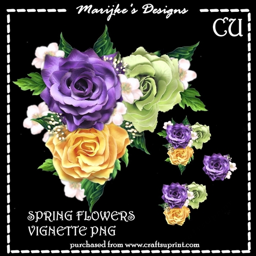 CU Beautiful Spring Flowers Vignette - CUP1084680_936 | Craftsuprint