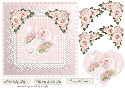 Vintage baby Girl Quick card - CUP1131672_936 | Craftsuprint