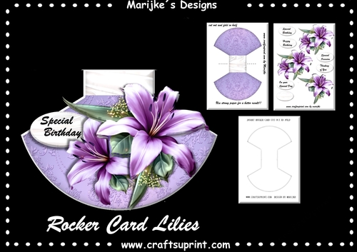 Rocker Card Lilies Mini Kit - CUP1173889_936 | Craftsuprint