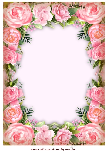 A4 Mixed Pretty Roses - CUP1182982_936 | Craftsuprint