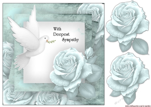 Sympathy Roses 1 With deepest Sympathy - CUP1227641_936 | Craftsuprint