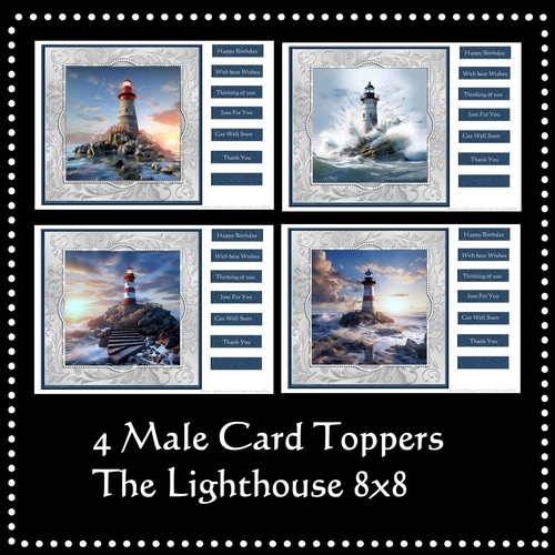 Kit Four male card Topper The Lighthouse - CUP1244020_936 | Craftsuprint