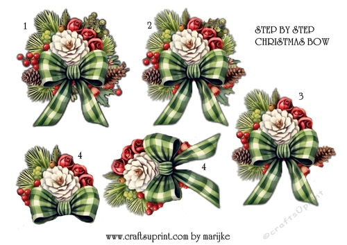 Step by Step Christmas Bow 3 - CUP1245852_936 | Craftsuprint