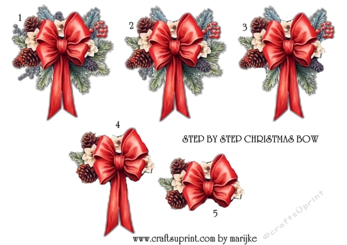 Step by Step Christmas Bow 5 - CUP1246031_936 | Craftsuprint