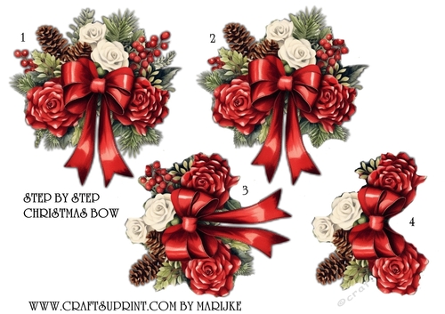 Step by Step Christmas Bow 6 - CUP1246032_936 | Craftsuprint