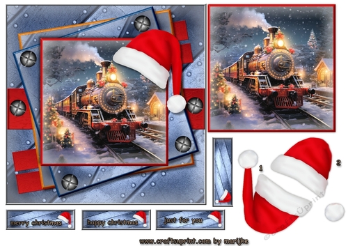 Male card Christmas Train 1 - CUP1256915_936 | Craftsuprint