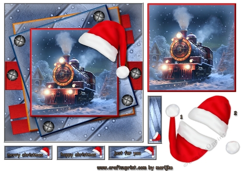 Male card Christmas Train 2 - CUP1256917_936 | Craftsuprint