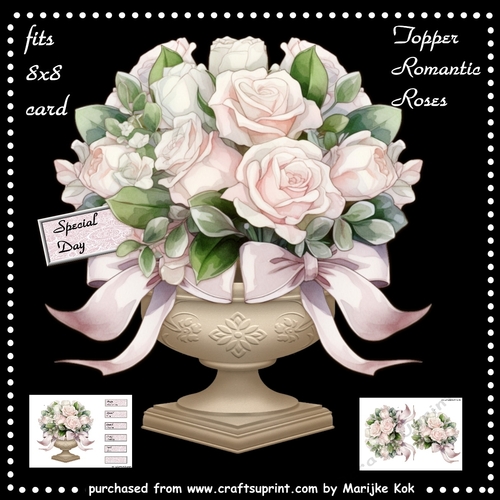 Topper Romantic Roses Mini Kit - CUP1308611_936 | Craftsuprint