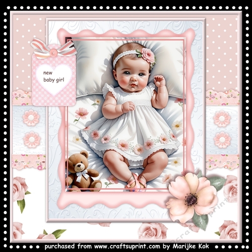 Cute Little Baby Girl Mini Kit - CUP1314920_936 | Craftsuprint