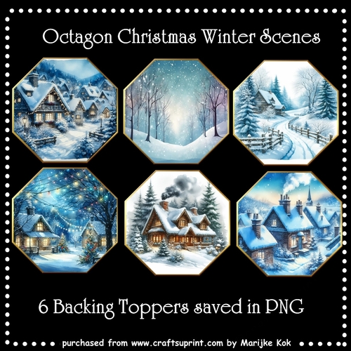 CU Christmas Octagon Toppers - CUP1319689_936 | Craftsuprint