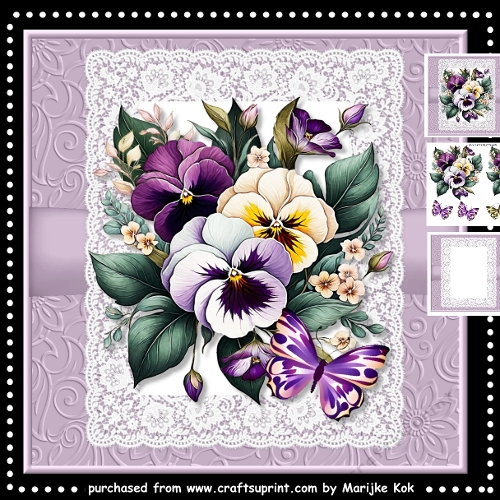 Lovely Violets Mini Kit - CUP1356502_936 | Craftsuprint