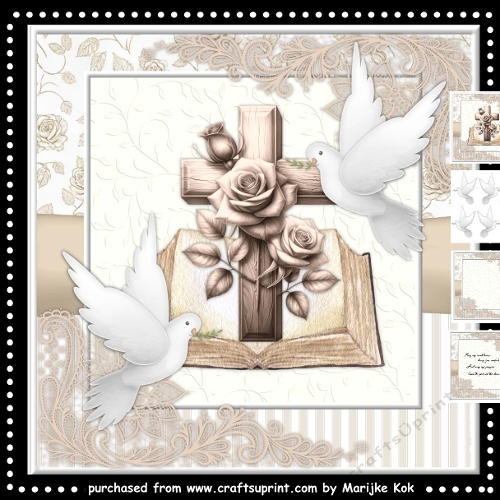 Sympathy Cross Doves Mini Kit - CUP1358976_936 | Craftsuprint