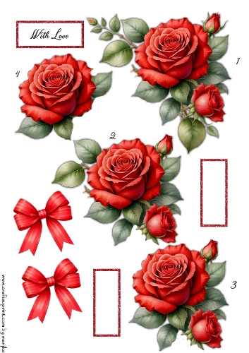 Step By Step red Roses - CUP1362500_936 | Craftsuprint