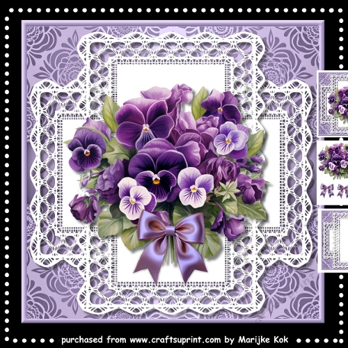 Special Bouquet VIOLETS Mini Kit - CUP1362905_936 | Craftsuprint