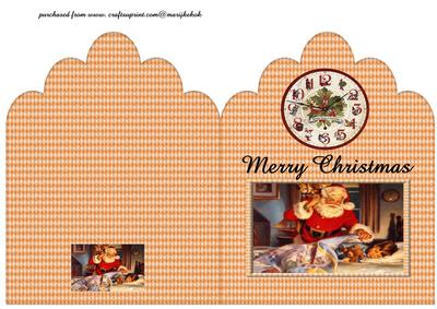 Christmas Santa Shape Card - CUP253804_936 | Craftsuprint