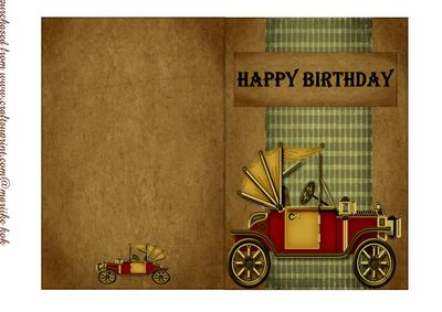 Cut and Fold Vintage Car Male - CUP265429_936 | Craftsuprint