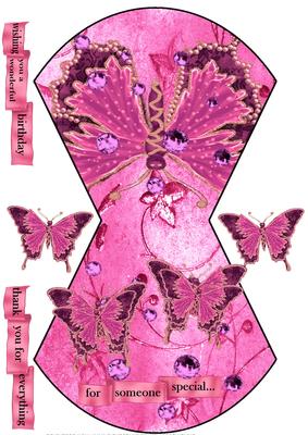 Oriental Pink Wobblecard - CUP287586_936 | Craftsuprint