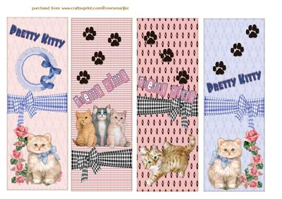Kitty Bookmarks - CUP305464_936 | Craftsuprint