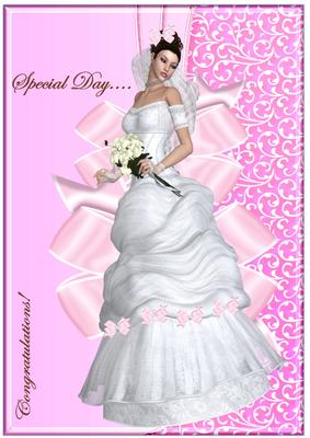 A4 the Bride in Pink - CUP326573_936 | Craftsuprint