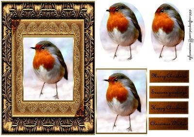 Christmas Robin Pyramids - CUP366350_936 | Craftsuprint