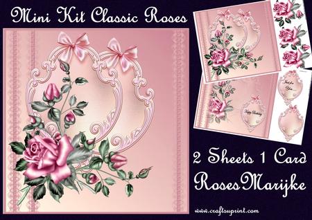 Mini Kit Classic Roses in Pink - CUP413683_936 | Craftsuprint