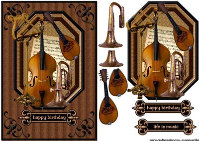 Male Music Card - CUP457148_936 | Craftsuprint