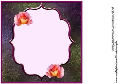 Insert Fancy Frame Romantic Roses - CUP484347_936 | Craftsuprint