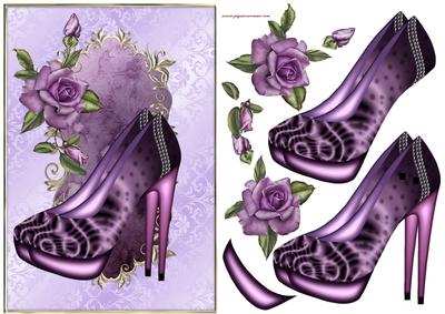 Evening Shoes in Lilac/ Purple - CUP529115_936 | Craftsuprint