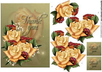 Thank You Yellow Roses - CUP554361_936 | Craftsuprint