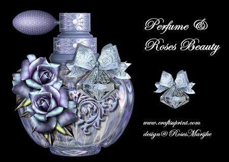 Mini Kit Perfume & Roses Beauty - CUP558263_936 | Craftsuprint