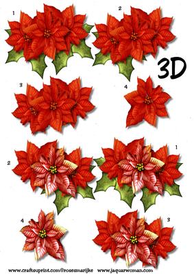 3D Poinsettia - CUP567740_936 | Craftsuprint