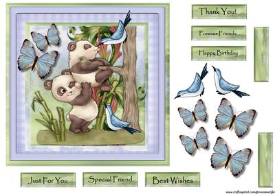 Teamwork Cute Pandas - CUP607444_936 | Craftsuprint