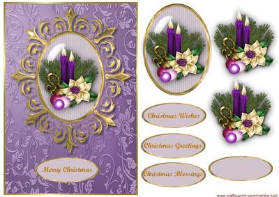 Classic Frame Purple Christmas - CUP679379_936 | Craftsuprint