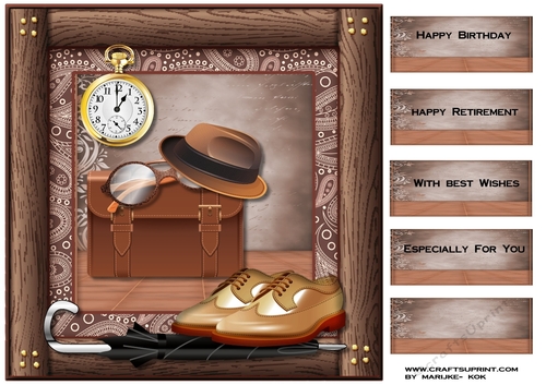 Male card Topper Gentleman - CUP715364_936 | Craftsuprint