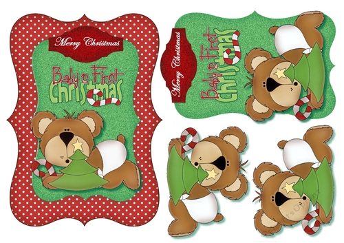 Scallop Topper cute baby teddie - CUP739853_936 | Craftsuprint