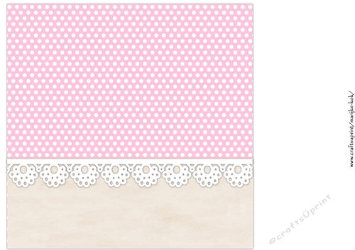 Backing paper Dots and lace in Pink - CUP765997_936 | Craftsuprint