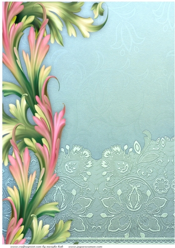 A4 Background with floral border 4 - CUP767594_936 | Craftsuprint