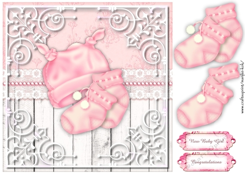 Sweet baby Girl Quick card - CUP769131_936 | Craftsuprint